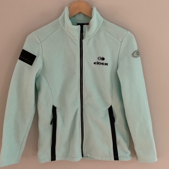 Eider | Jackets & Coats | Eider Zip Front Fleece Logo Jacket Mint Green ...
